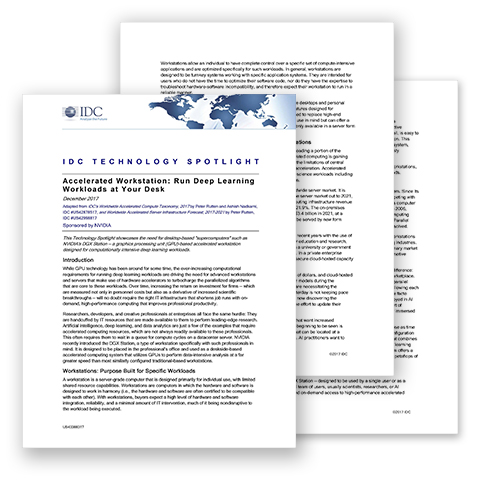 Accelerated Workstation: Run Deep Learning Workloads at Your Desk | NVIDIA