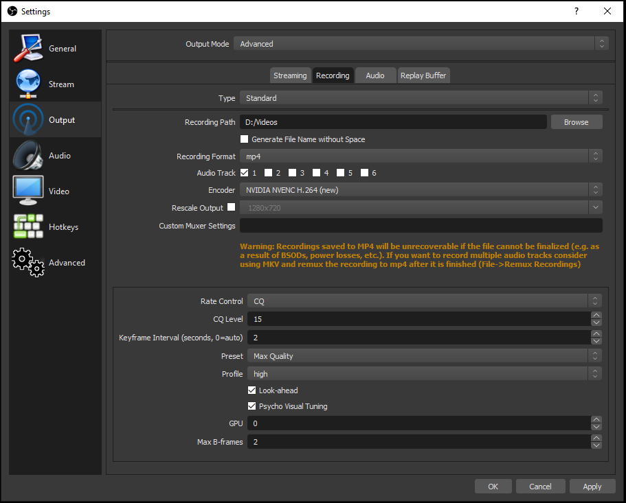 NVIDIA NVENC OBS Guide