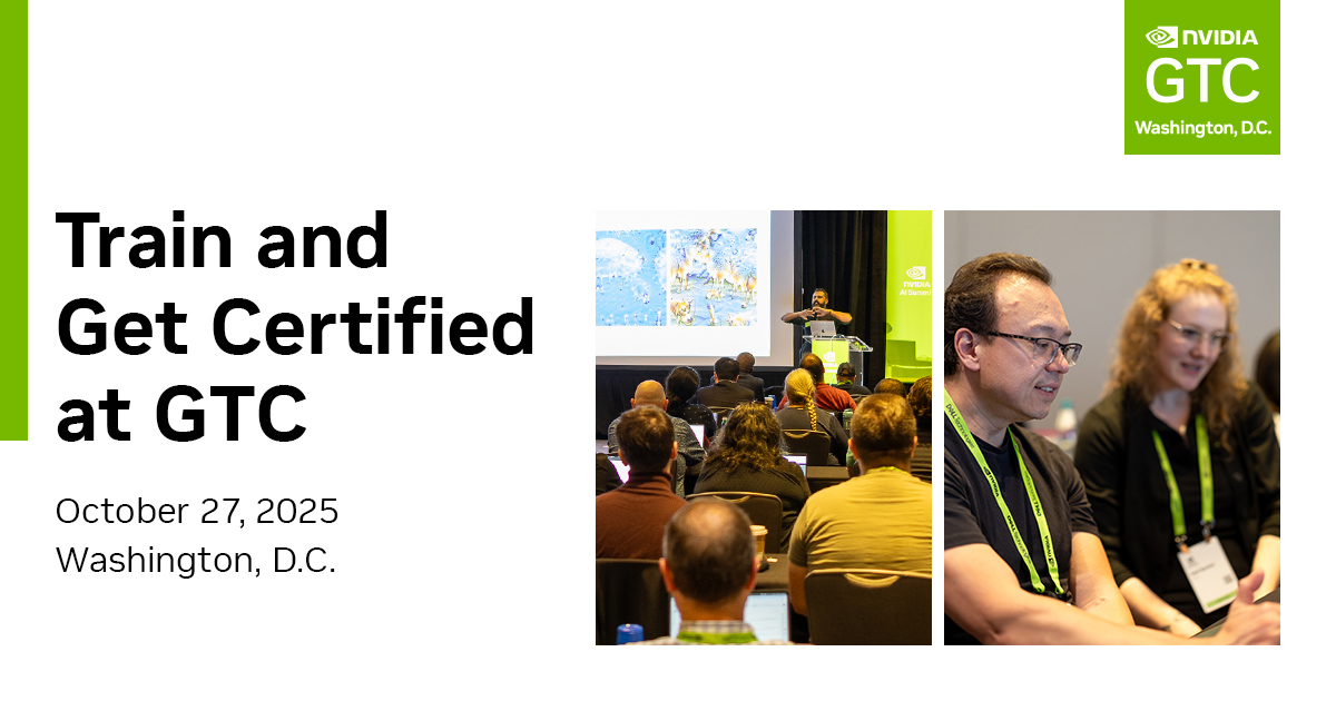 Training & Certification | NVIDIA GTC Washington, D.C,