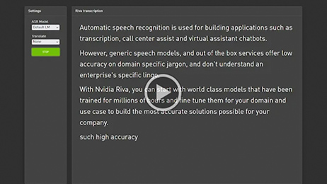 Speech AI SDK - Riva | NVIDIA