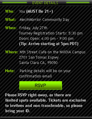 MWO: Forums - Nvidia once once in a lifetime ...