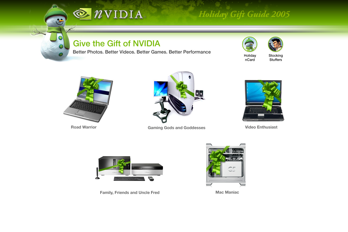 NVIDIA 2005 Holiday Gift Guide