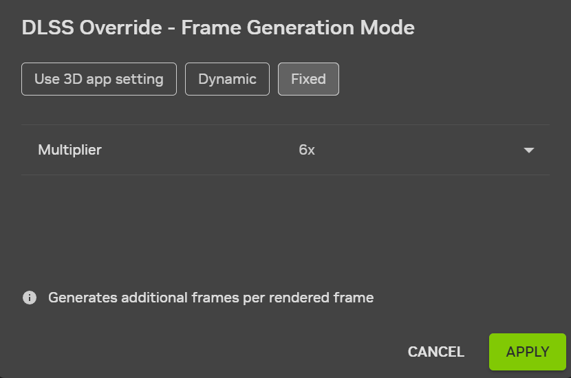 DLSS 4.5 Dynamic Multi Frame Generation & Multi Frame Generation 6X ...
